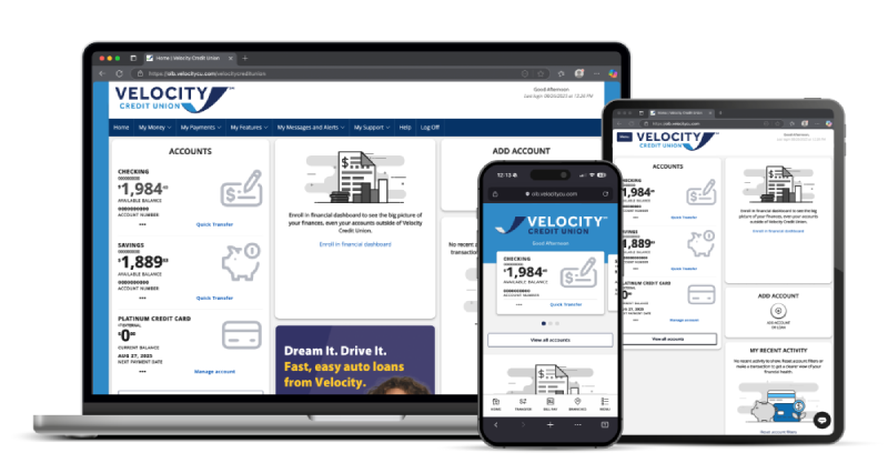 Welcome to the New Velocity CU Website | Velocity Credit Union
